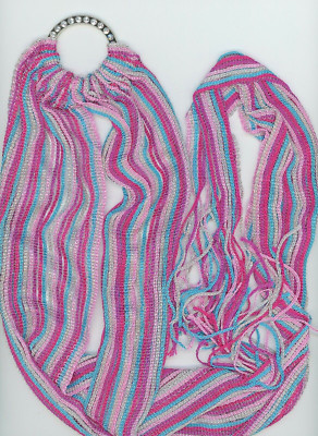 Sash With Rhinestones Metal Loop Pinks & Blue 35" Long x 5" & 20" x 5 ...