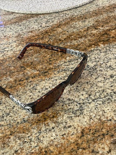 Brighton Sabrina Sunglasses Black Frame Oval Silver Hearts Handmade 52 ...