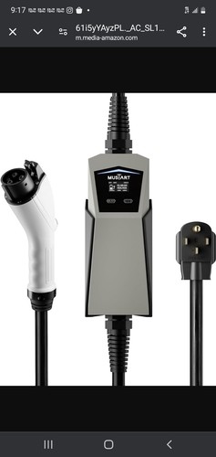 MUSTART Level 2 Portable EV Charger (40 Amp, 240 Volt, 24.6ft Cable ...