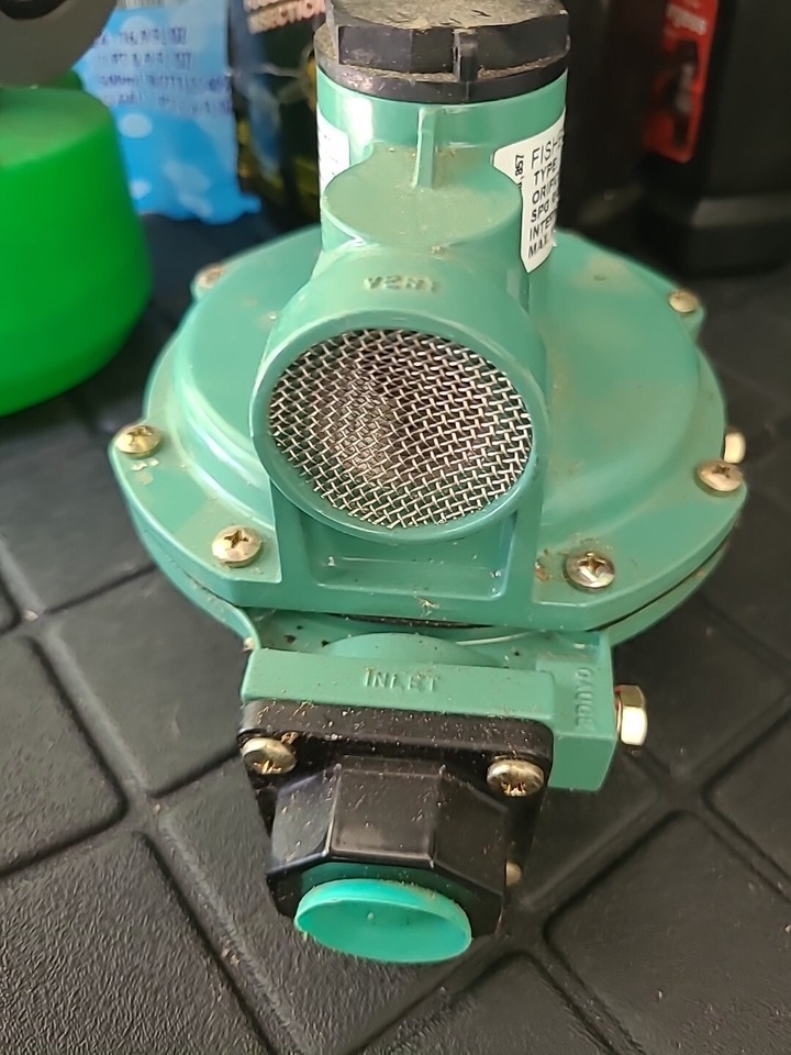 Emerson Fisher R652-DFF Gas Regulator Second Stage Regulator Back Mount ...