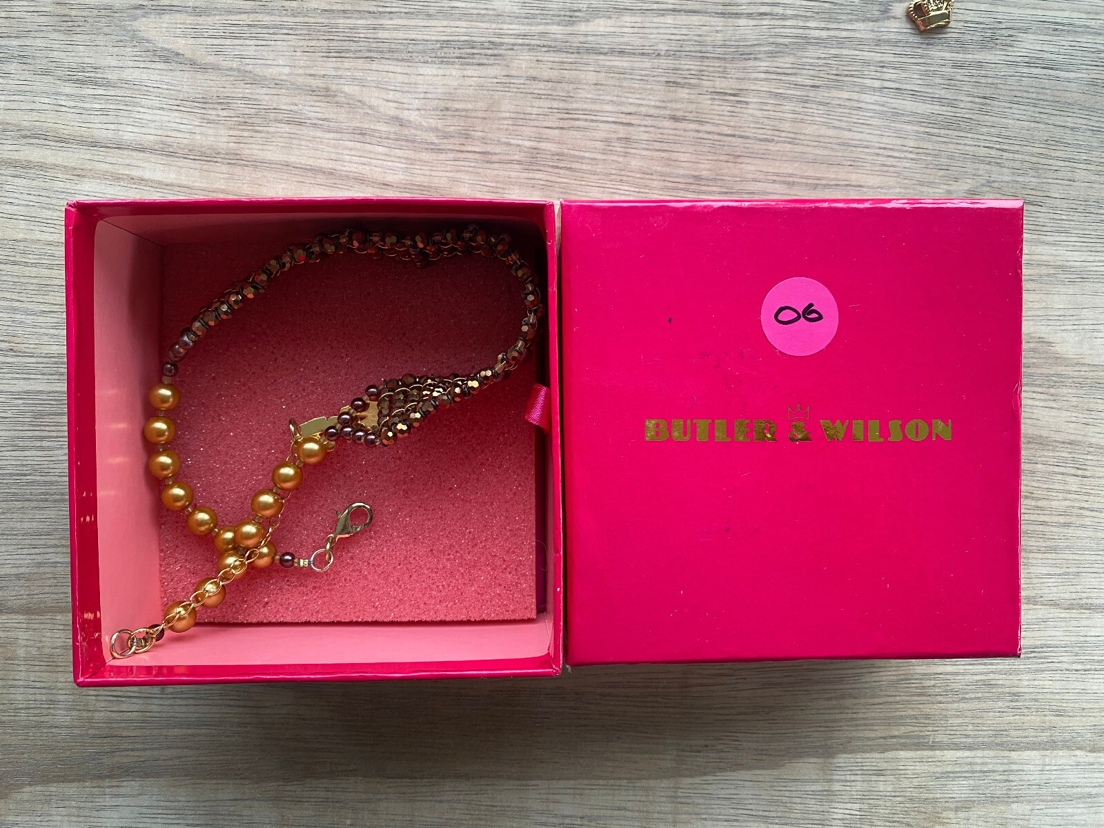 Butler and Wilson 7-strand bronze bead/pearl choker - Gem