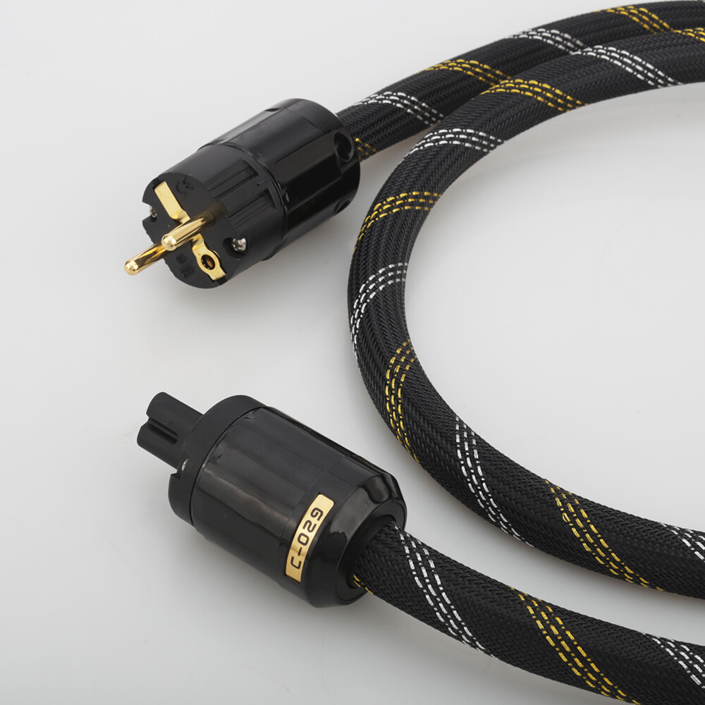 P101 HiFi Audiophile Power Cord C7 IEC Female Figure 8 US EU AU AC Plug ...