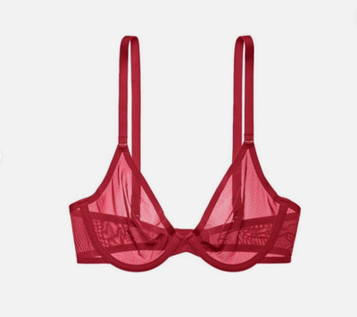 NWT Cuup Bra The Plunge Mesh Cerise Sz 38G | eBay