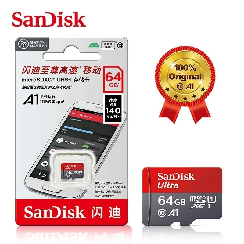 SanDisk Micro SD Card Ultra Memory 32/128GB Class 10 TF SDXC Mobile USB Reader | eBay