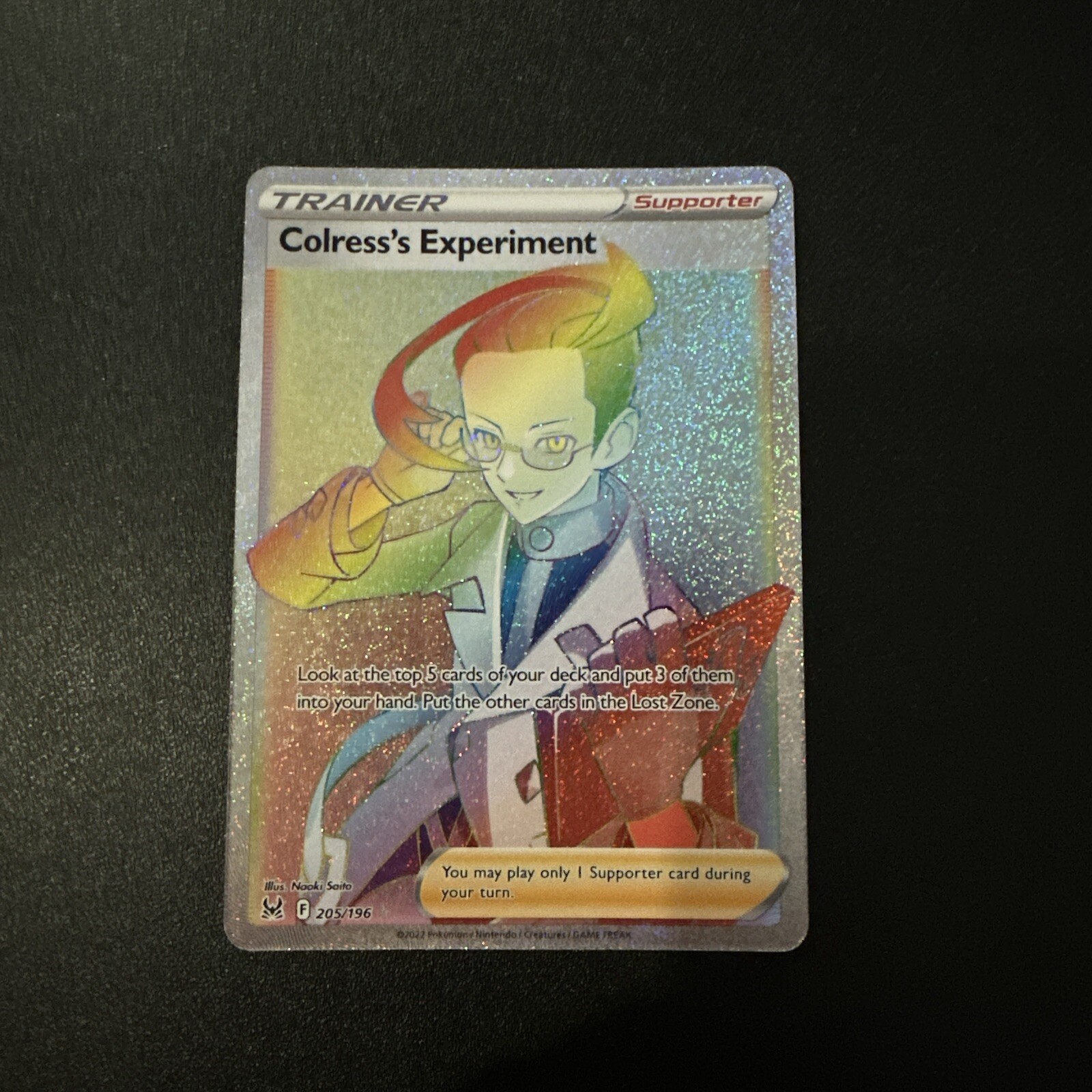 Colress's Experiment 205/196 - Secret Rare - Lost Origin - Pokemon Card ...