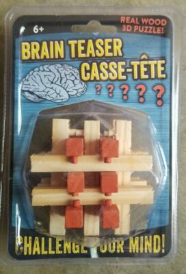 NEW BRAIN TEASER CASSE-TETE Real Wood 3-D PUZZLE FREE SHIPPING | eBay