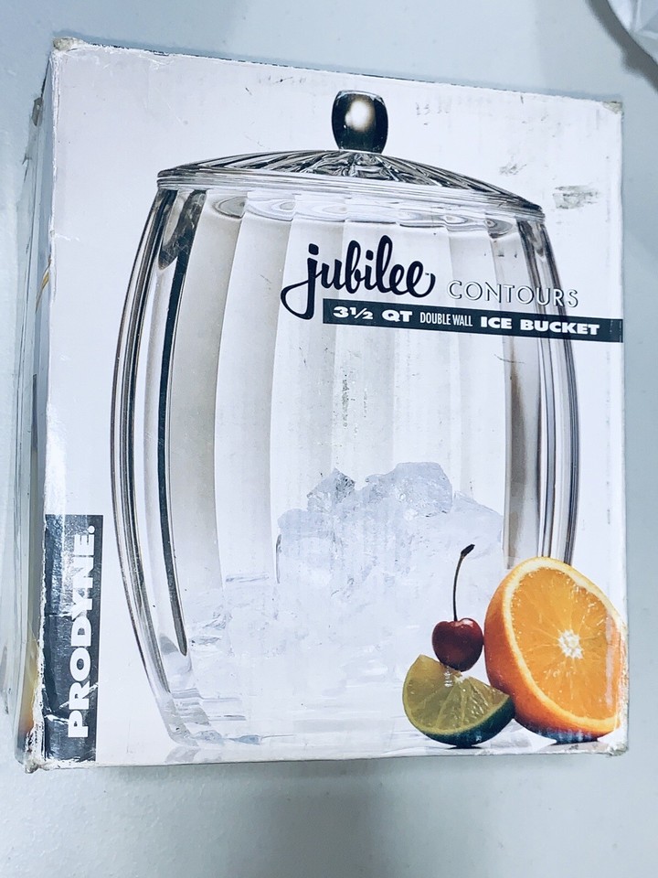 Prodyne Jubilee Contours Ice Bucket - Double Walled - Acrylic, Clear | eBay