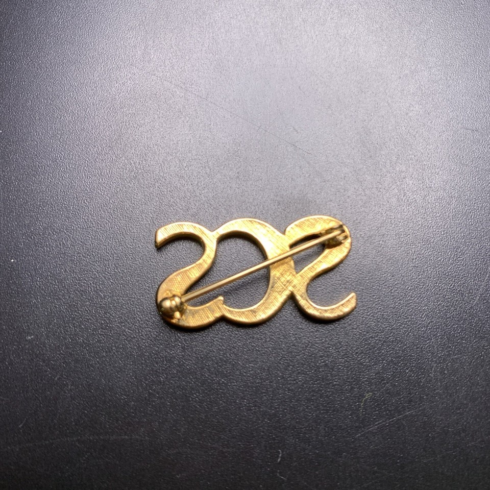 Swarovski Crystal Society Brooch Pin SCS Member Gold Tone Clear Studded ...