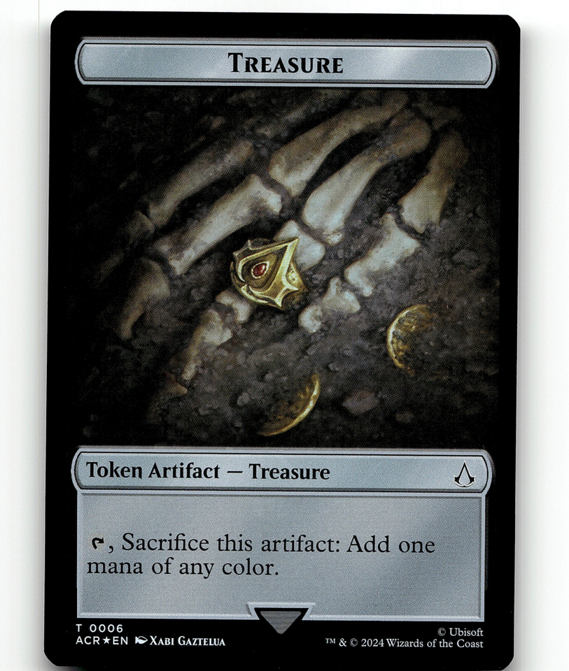 FOIL - MTG Assassin Treasure Double-Sided Token - UB: Assassin's Creed ...