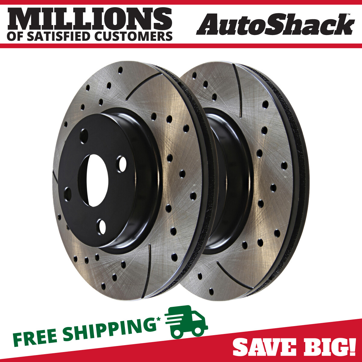 Front Drilled Slotted Brake Rotors Pair 2 for Nissan Versa Note 2015 ...