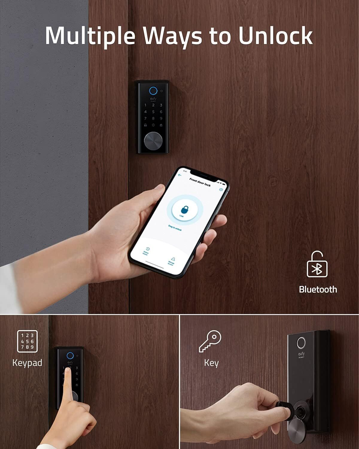 eufy Smart Door Lock Touch & Wi-Fi Fingerprint Keyless Lock Electronic ...