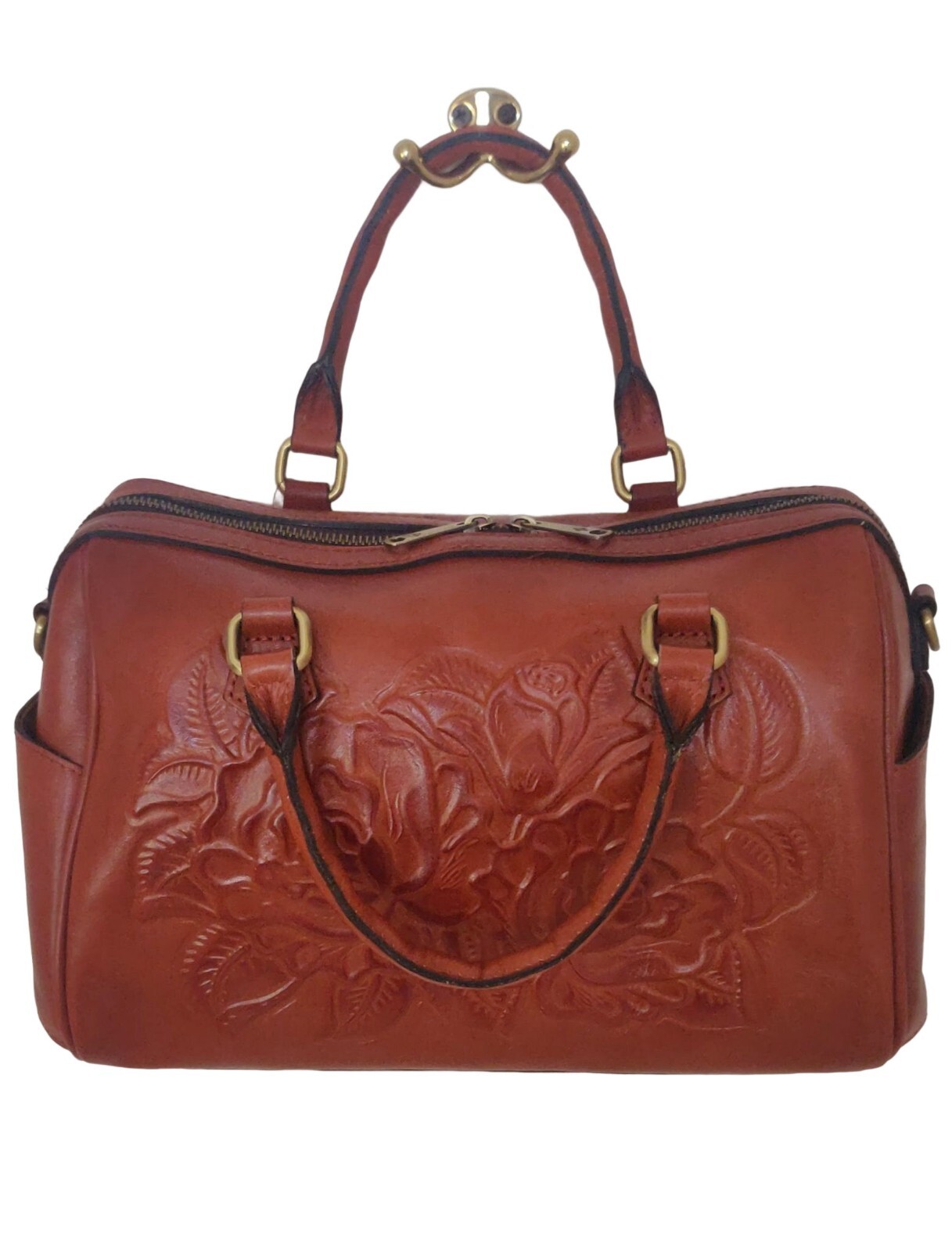 Patricia Nash Cinnamon Rose Tooled Skye Leather Satchel NWT - So PRETTY ...