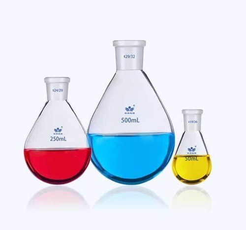 Transparent Eggplant Flask 5ml-3000ml High Temp Resistant Chemistry ...