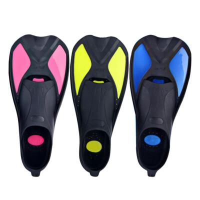 US Size 1- 6 Swim Flippers Short Snorkeling Blade Diving Training Fins ...