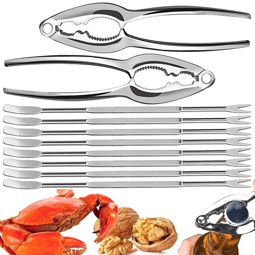 10X Seafood Tools Set Crab Leg and Tools with 2 Crab Leg Crackers 2 ...
