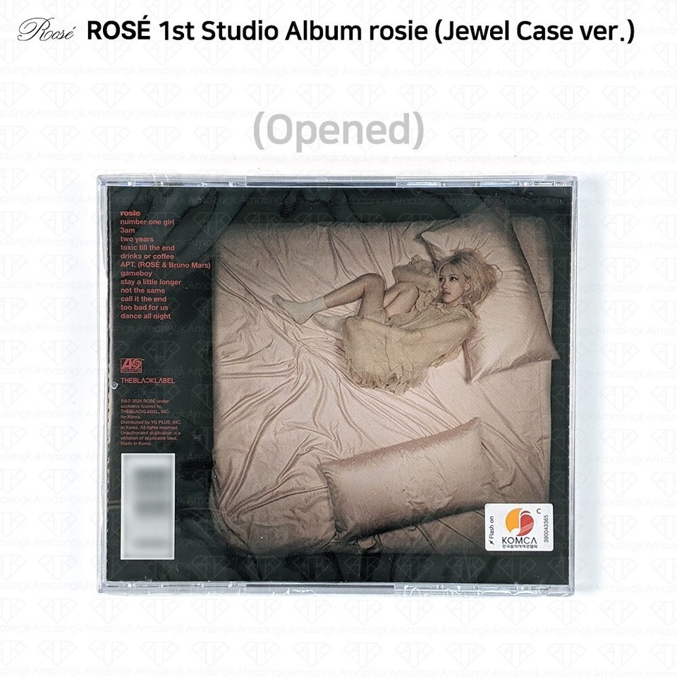 BLACKPINK ROSE ROSÉ 1st Studio Album rosie JEWEL Case Ver CD Opened Not ...
