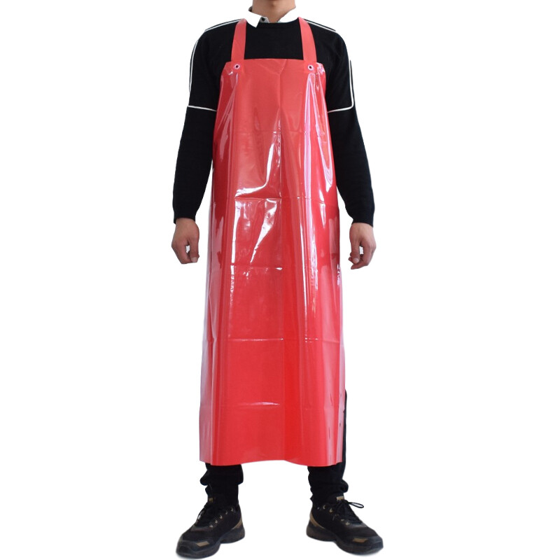 Unisex PVC Apron Lace Up Butcher Cooking Baking Waterproof Working BBQ ...