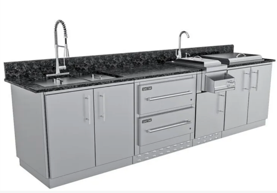 Sunstone The Galley 10'x8' Clean and Prep Cabinet Kitchen Island ...