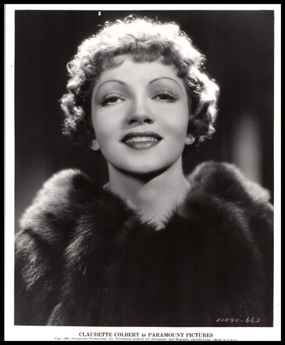 Hollywood Beauty CLAUDETTE COLBERT STYLISH POSE STUNNING PORTRAIT 1935 ...