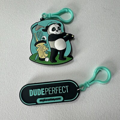 Dude Perfect Key Chains Lot Of 2 EUC Panda Playing Golf | eBay