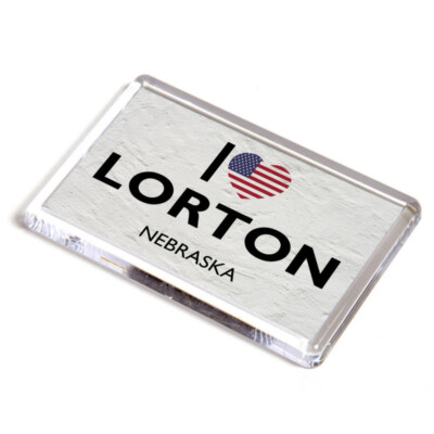 FRIDGE MAGNET - I Love Lorton, Nebraska - USA | eBay Australia