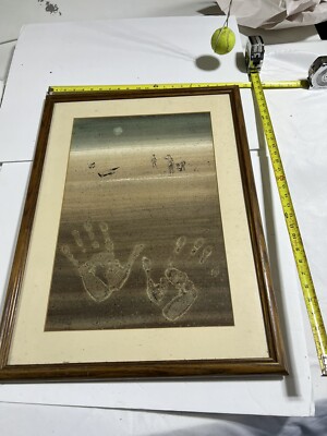 Antique Print Frame Handprint | eBay