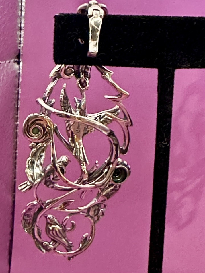 NIB Enhancer Pendant, Spring Birds Gemstones, C Pollack American West ...