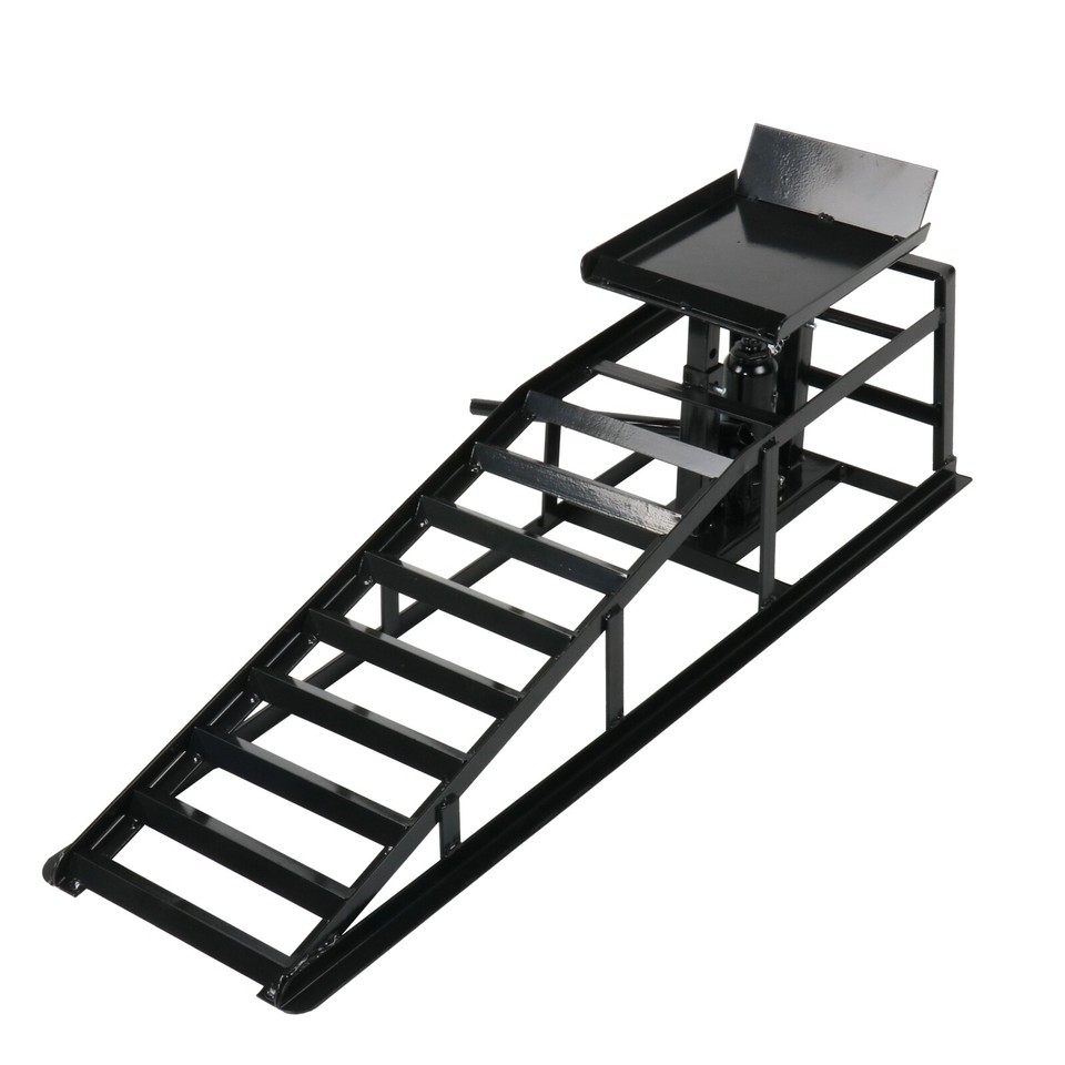 2 Pieces 5 Ton Black Heavy Duty Auto Car Truck Service Ramp Jack ...