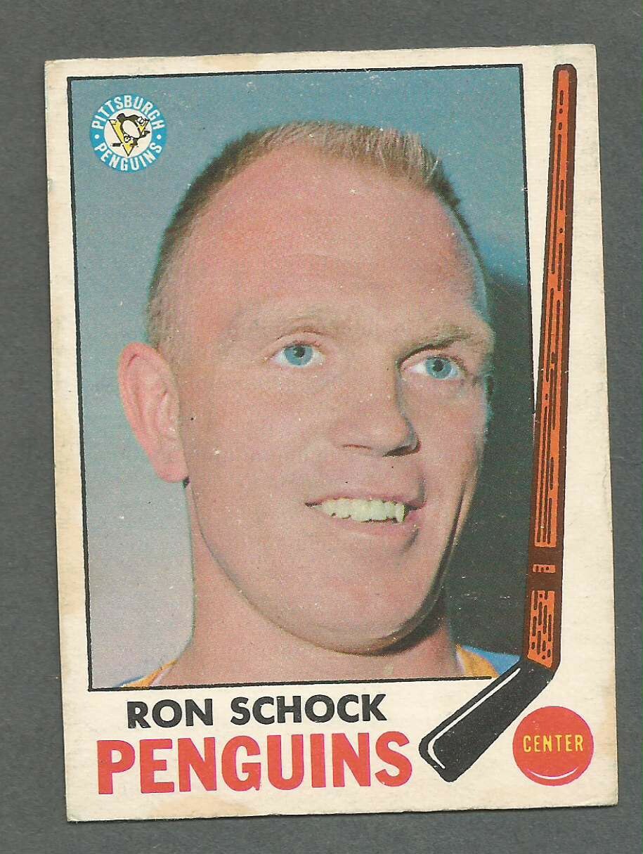 1969-70 OPC O-Pee-Chee Hockey Ron Schock #120 Pittsburgh Penguins EX+ ...