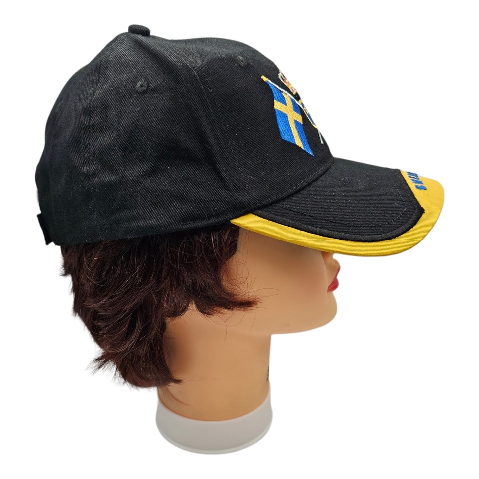 Sweden Sverige Flag Embroidery Allan Flink Souvenir Strapback ...