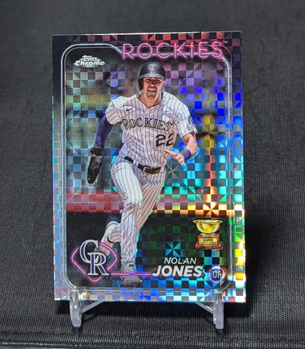 Nolan Jones X-Fractor Refractor Rookie Cup 2024 Topps Chrome Card #240 ...