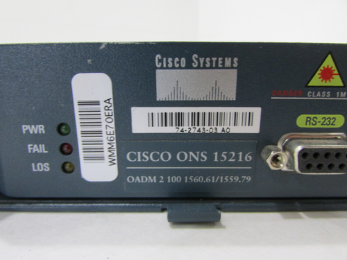 Cisco 15216-AD2-2A-60.6 ITU 100-GHz 2chan 2path OADM 1560.61 1559.79nm ...