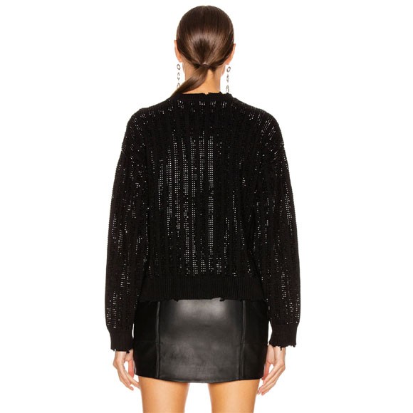 RTA Womens Emma Embellished Cotton Pullover Sweater XXS Starry Eyed ...