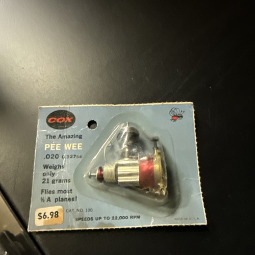 Vintage Cox Pee Wee .020 RC Model Airplane Engine R/C 1/2 A New Old ...