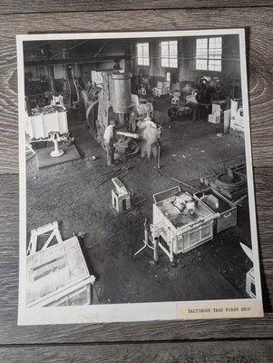 Bethlehem Steel Baltimore Yard Forge Shop Ship building B&W Photo MD ...