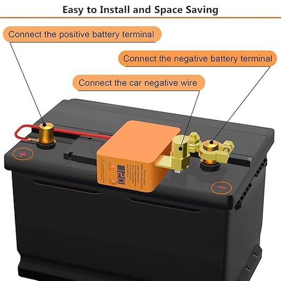 12V 24V Vehicle Battery Disconnect Switch Remote Control LED Display ...