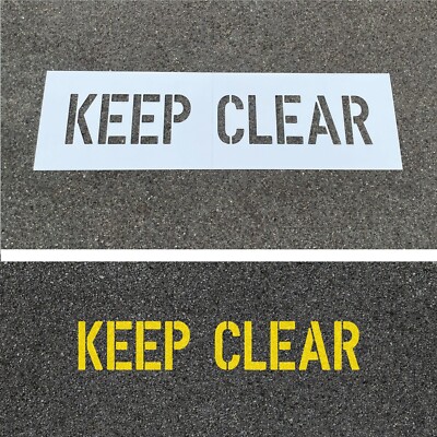 KEEP CLEAR Reusable Line Road Marking Car Park Parking Stencil | eBay ...