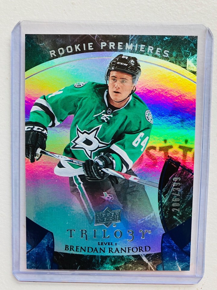 2015-16 UPPER DECK TRILOGY HOCKEY ROOKIE BLUE FOIL SP #123 BRENDAN ...