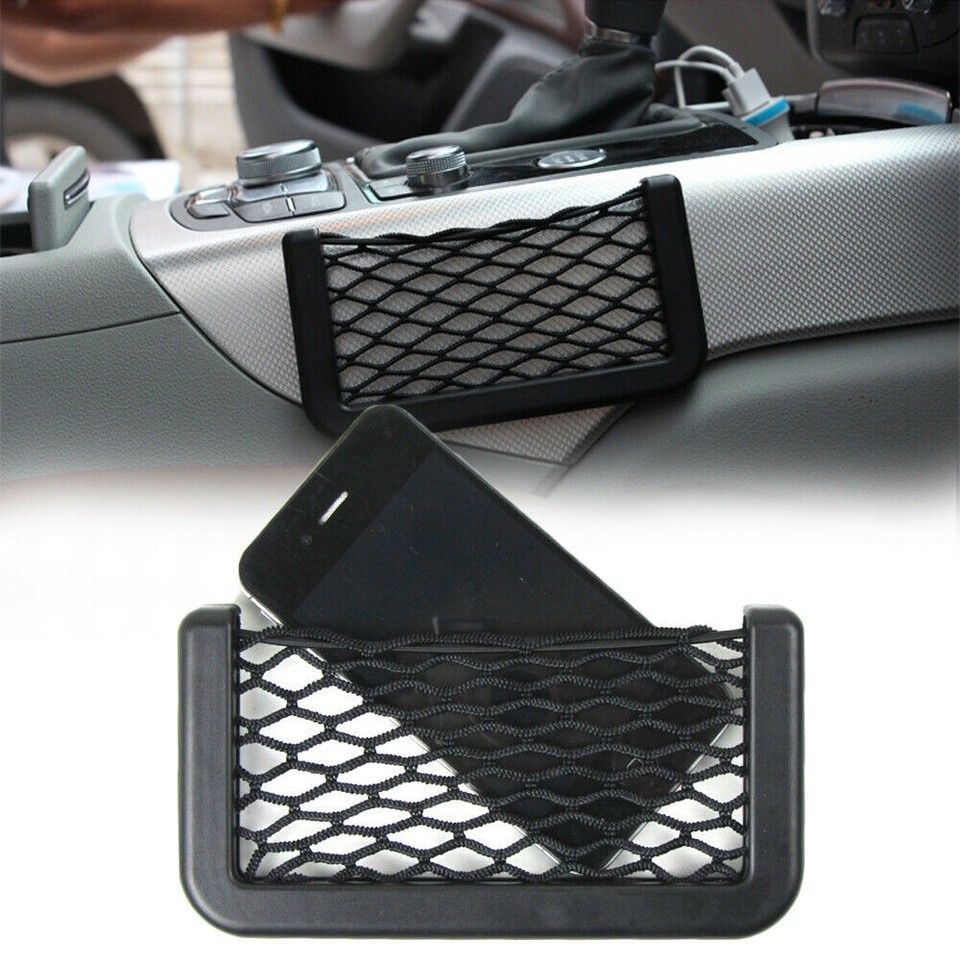 2x Car Interior Body Edge Elastic Net Storage Phone Holder Accessories ...
