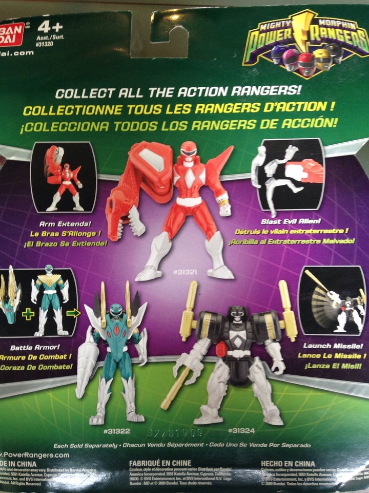 * NEW Mighty Morphing Power Ranger ACTION RED RANGER * Arm Extends ...