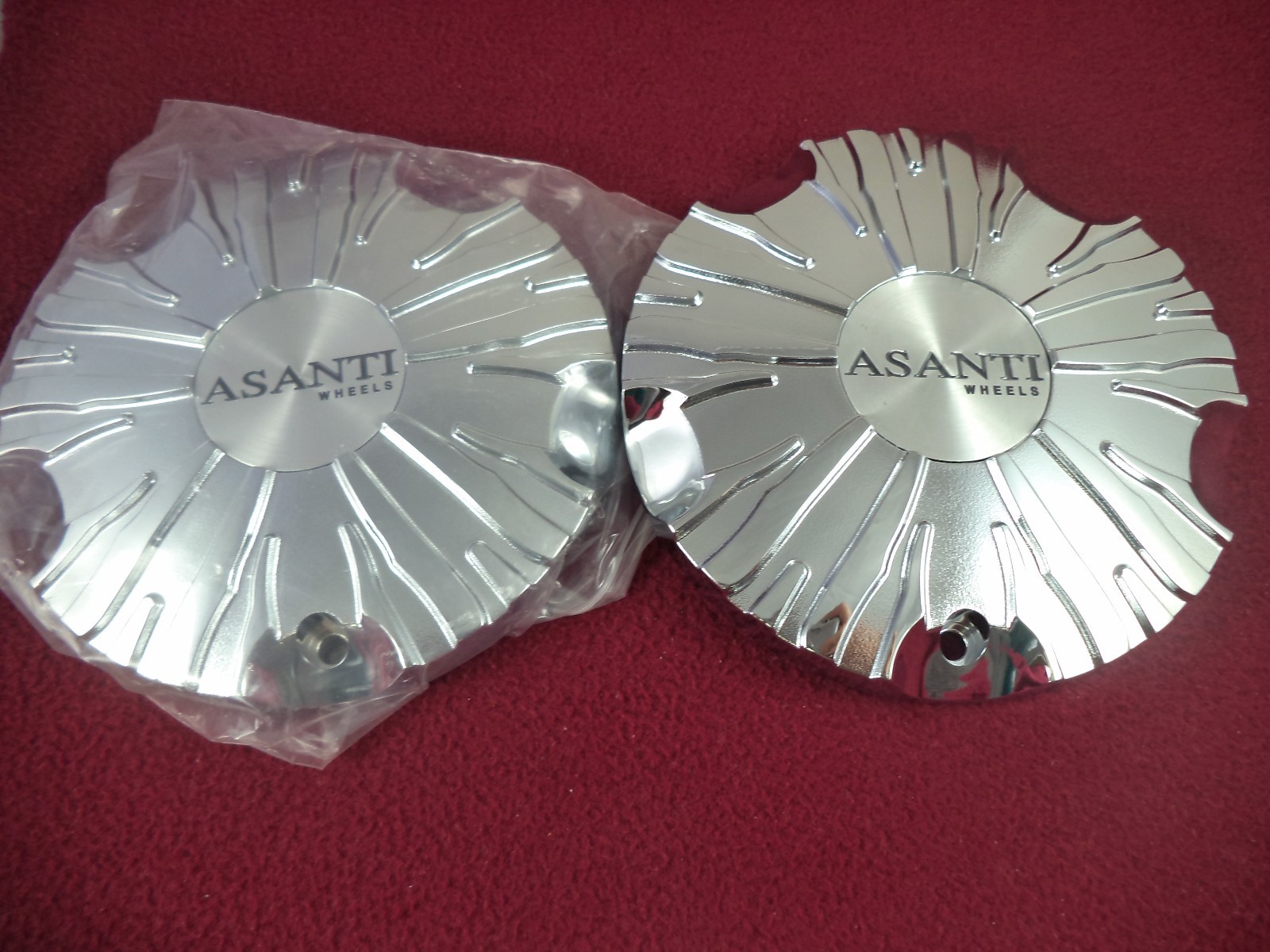 Asanti Wheels Chrome Custom Wheel Center Cap # ZEBRA MS-CAP-L112 (2 ...