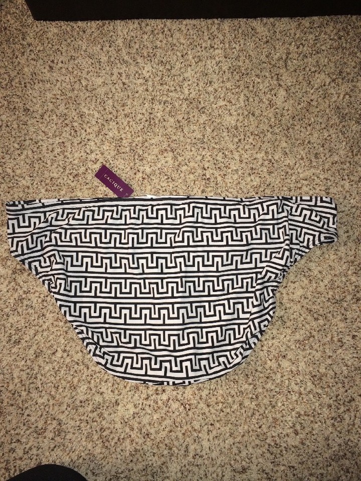 Swim By Cacique Plus Size 26 Bikini Bottom Aztec Black White NWT $49 | eBay