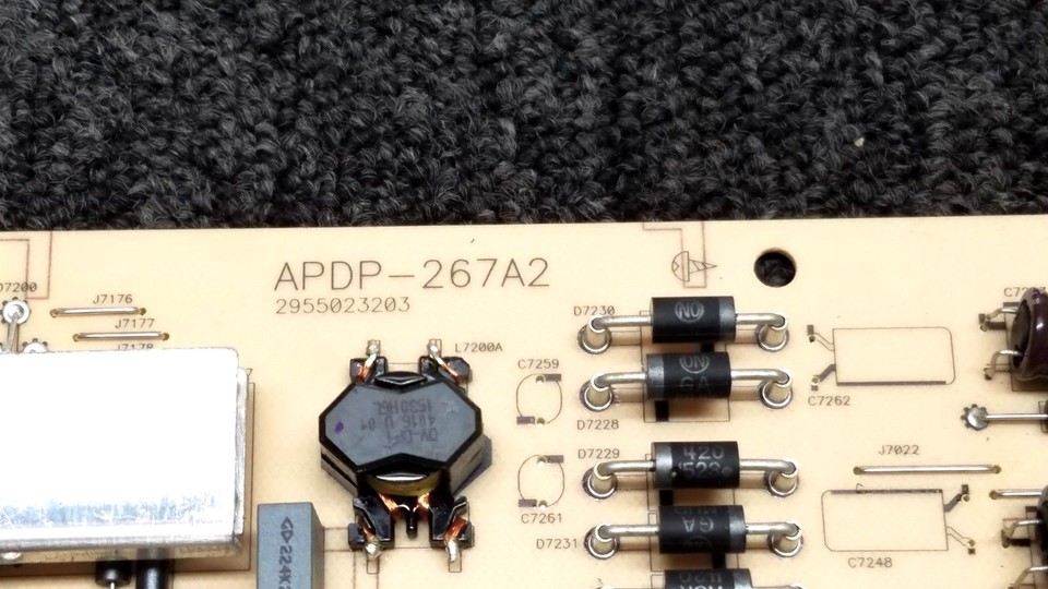 SHARP 70" LC-700C30U POWER SUPPLY BOARD UNIT RUNTKB341WJKZ APSP-267A2 ...