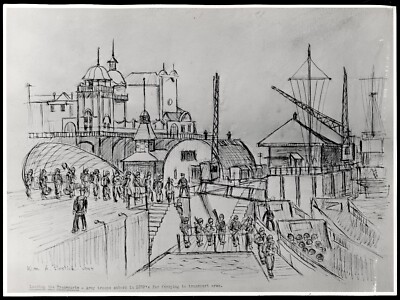 Vintage Photo World War II Drawing William A Bostick WWII Art ...