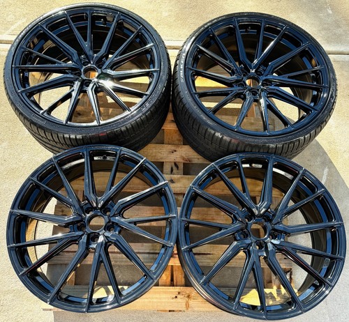22" Inch Vossen HF4-T Gloss Black Staggered Wheels 22x10.5 22x.9 | eBay