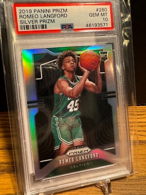 PSA 10 2019-20 Panini PRIZM RC Rookie Romeo Langford # 260 SILVER SPURS ...