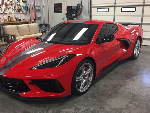 2020 Corvette C8 Stingray Black Ground Effects Kit Rockers Splitter GM ...