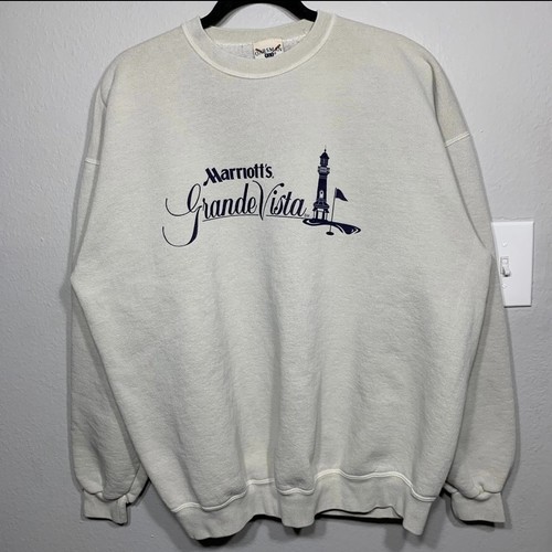 Vintage 90s Marriott’s Grande Vista Golf Club Beige/Cream Sweatshirt ...