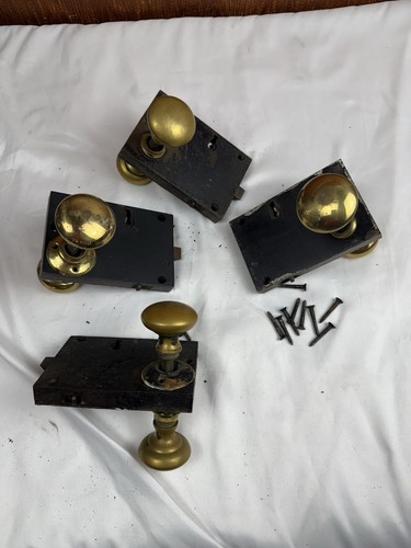 Vintage Corbin locks With door knobs 4 Total | eBay