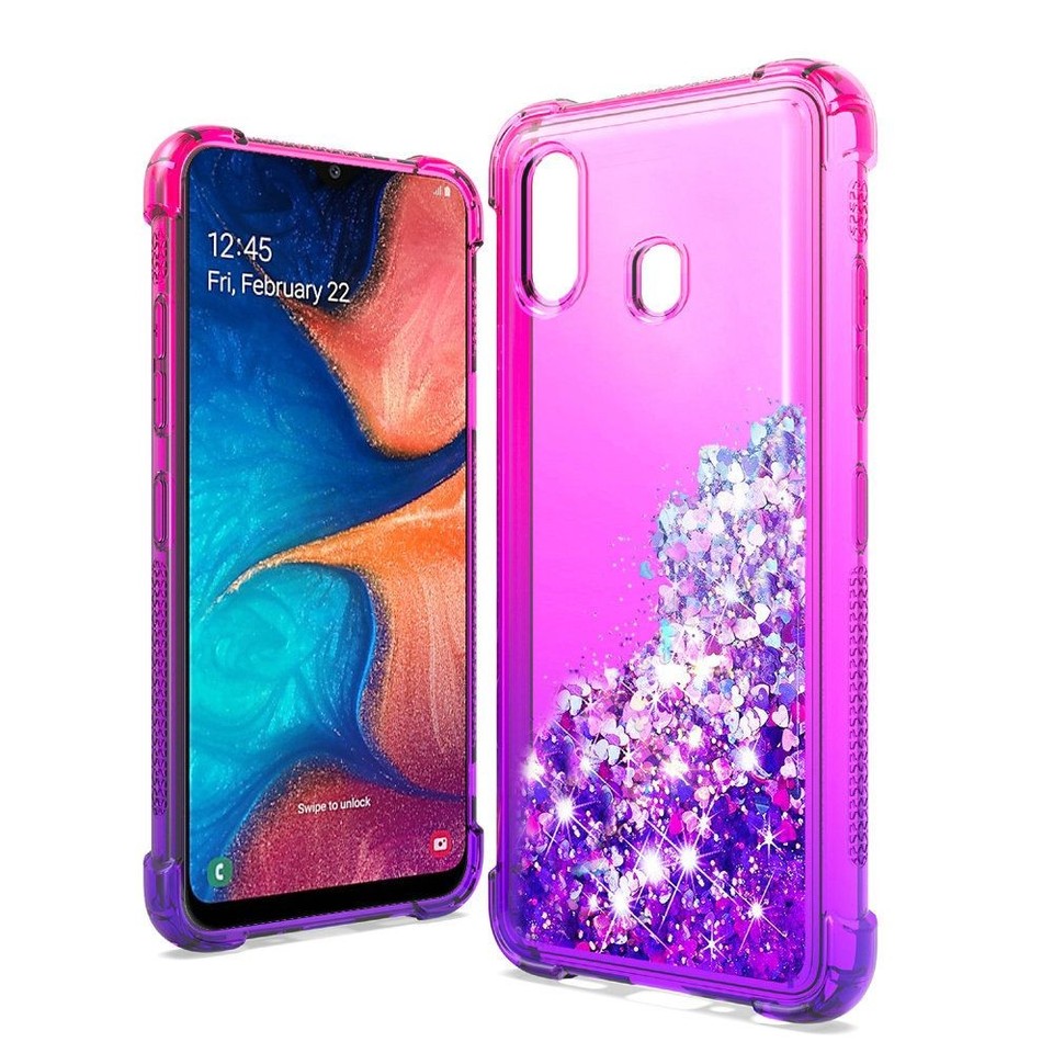 GSA Liquid Glitter Two-Tone Case for Samsung Galaxy A20/A50 - Pink ...